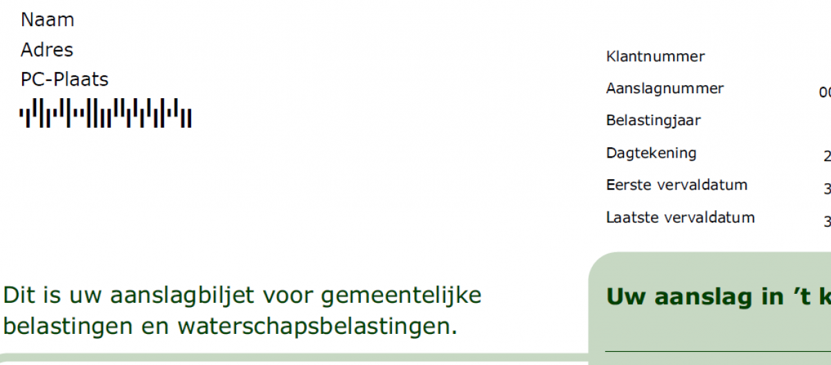 BsGW mag WOZ-beschikkingen en OZB-aanslagen verzenden - Waterschap Limburg